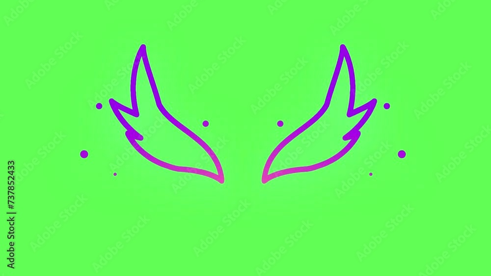 Vidéo Stock Angel wings green screen pack of three video , flying wings ...