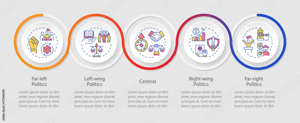 Government structure loop infographic template. Social equality. Data ...