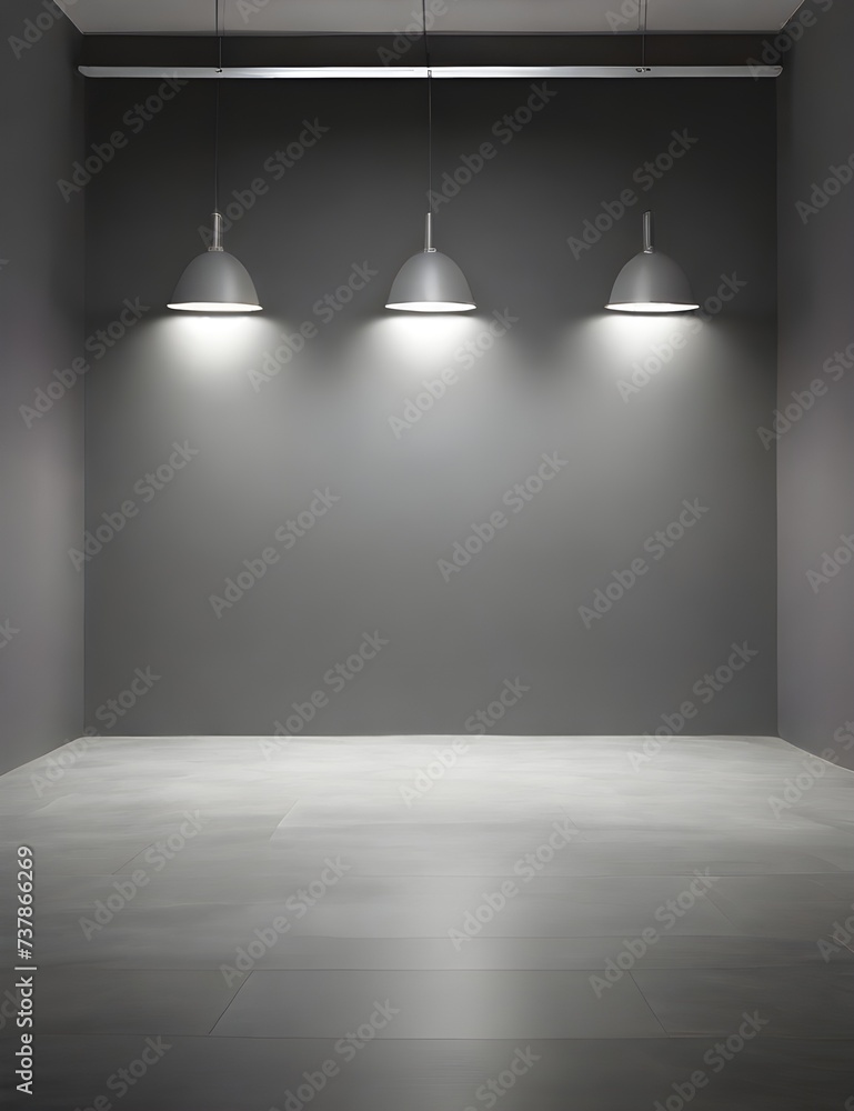 soft gray studio room background, grey floor backdrop with spotlight ...