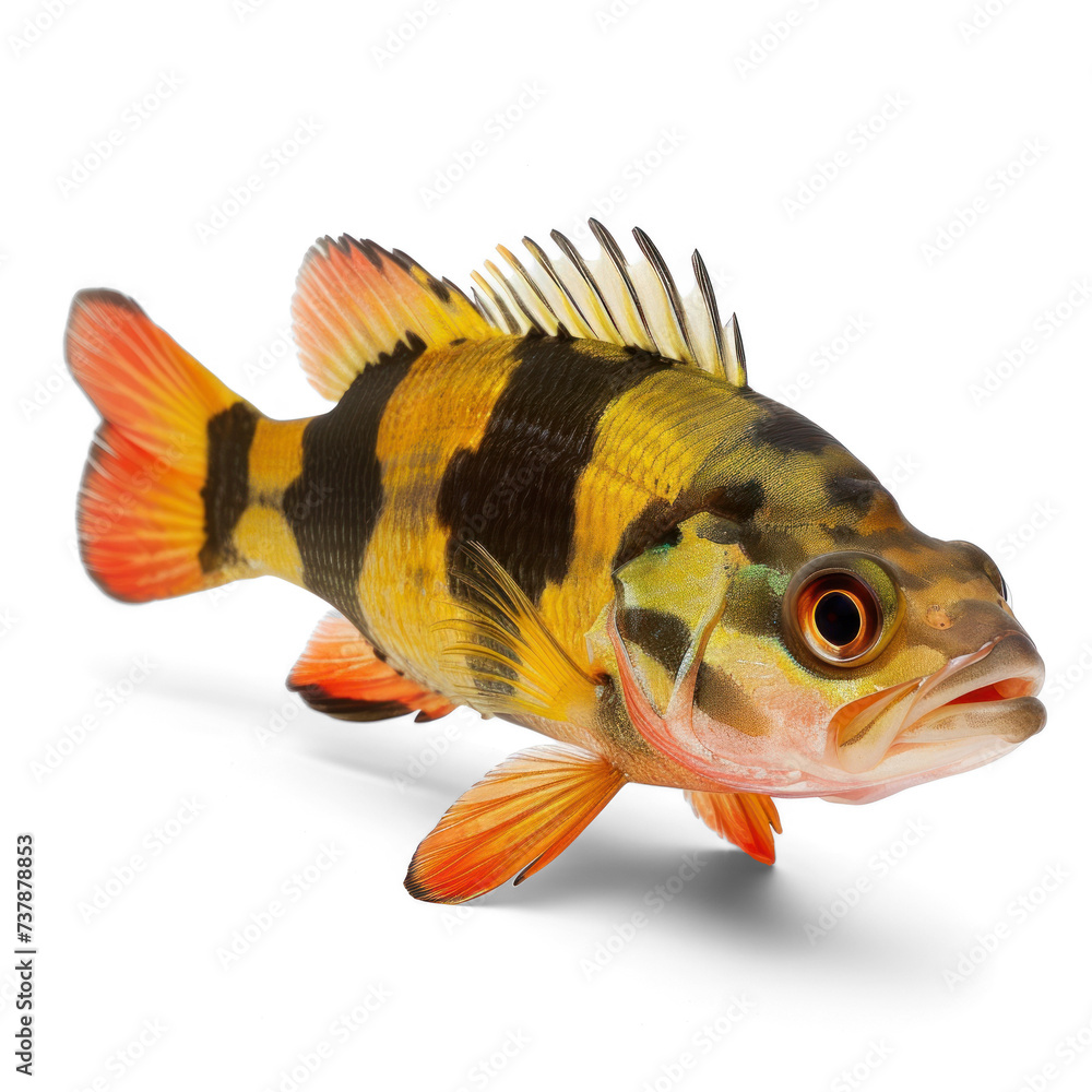 Peacock bass, Eye tail cichlids on transparency background PNG Stock ...
