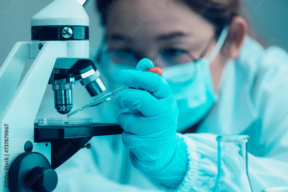 Scientists are conducting experiments, researching, and analyzing in ...