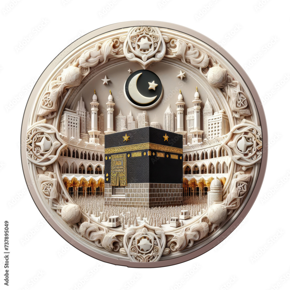 kaaba grand mosque mecca islamic symbol and logo representing spirit of ...