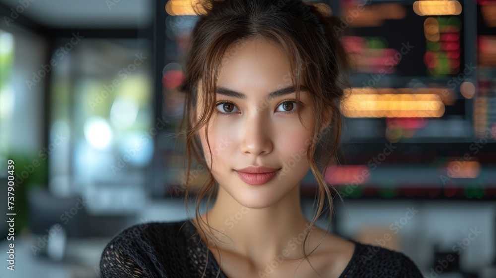 Female Asian freelance data scientist working remotely at home coding ... Female Asian freelance data scientist working remotely at home coding ...