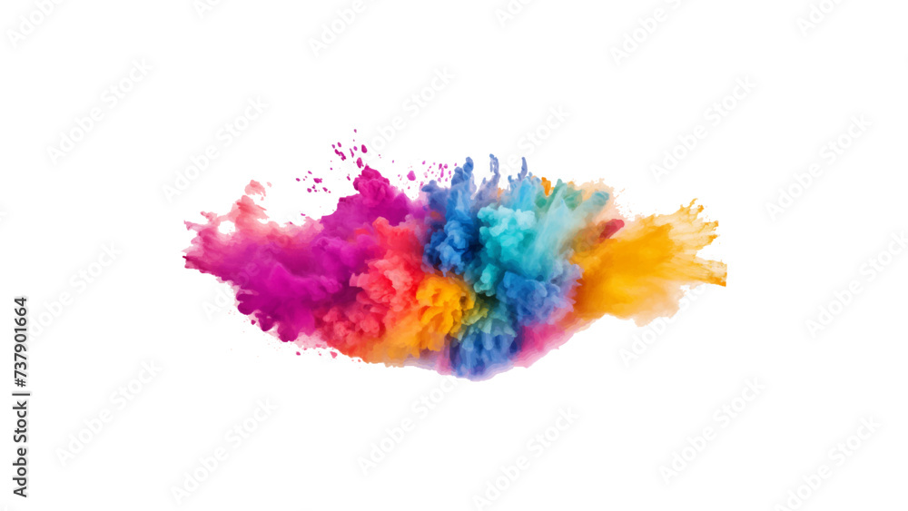 abstract powder splatted background. Colorful powder explosion on white ...