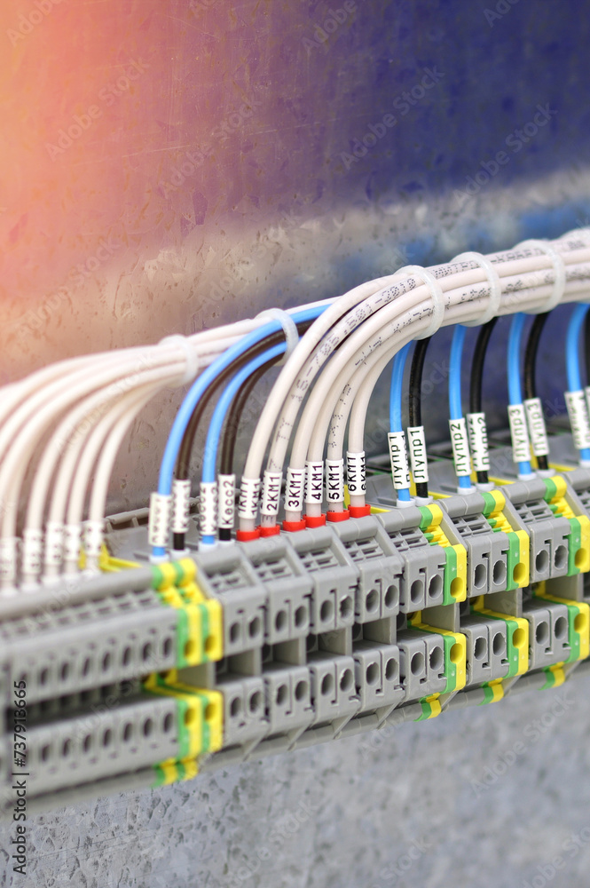 Electric screw connection terminals for connecting loads using electric ...
