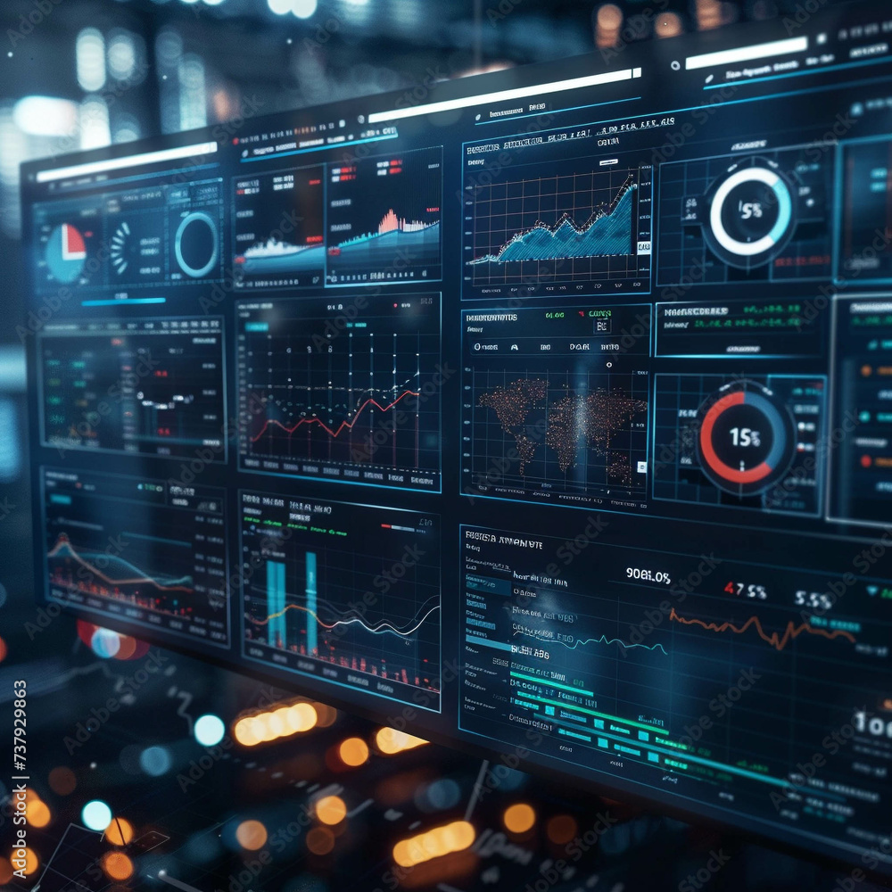 Create a digital dashboard for monitoring real time market data and ...