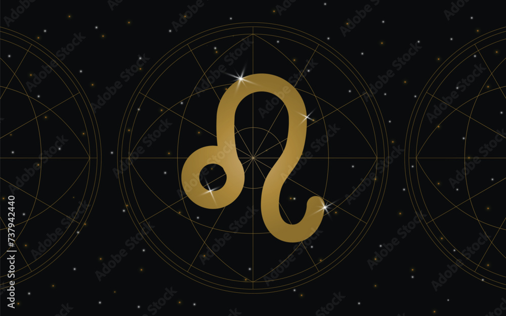 Leo Horoscope Symbol, Astrology Icon, Leo is the fifth sign of the ...