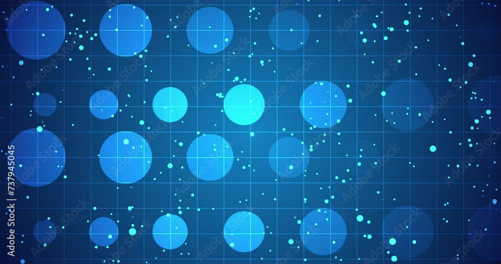 4K 2D Particles and circles background animation. Stars lights and ...