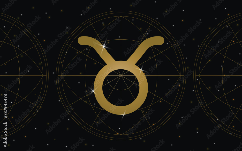 Taurus Horoscope Symbol, Astrology Icon, Taurus is the second ...