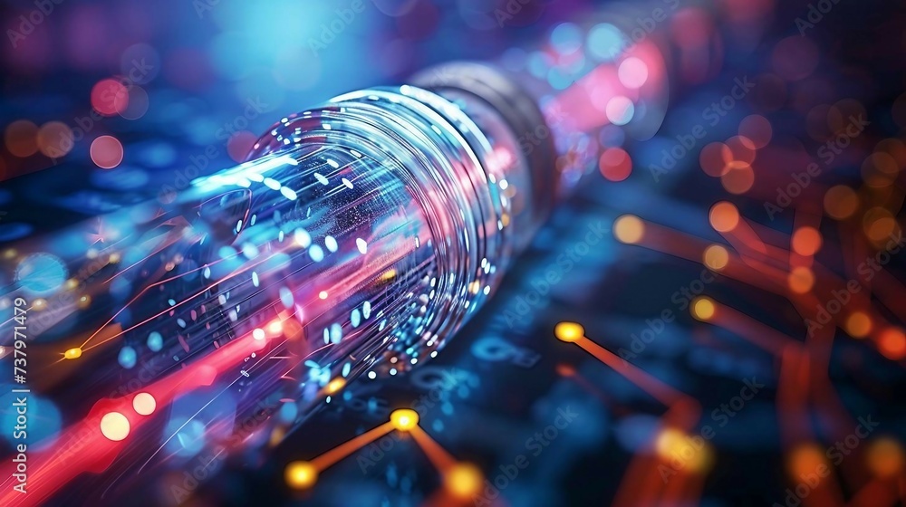 a background illustrating the backbone of internet technology, with ...