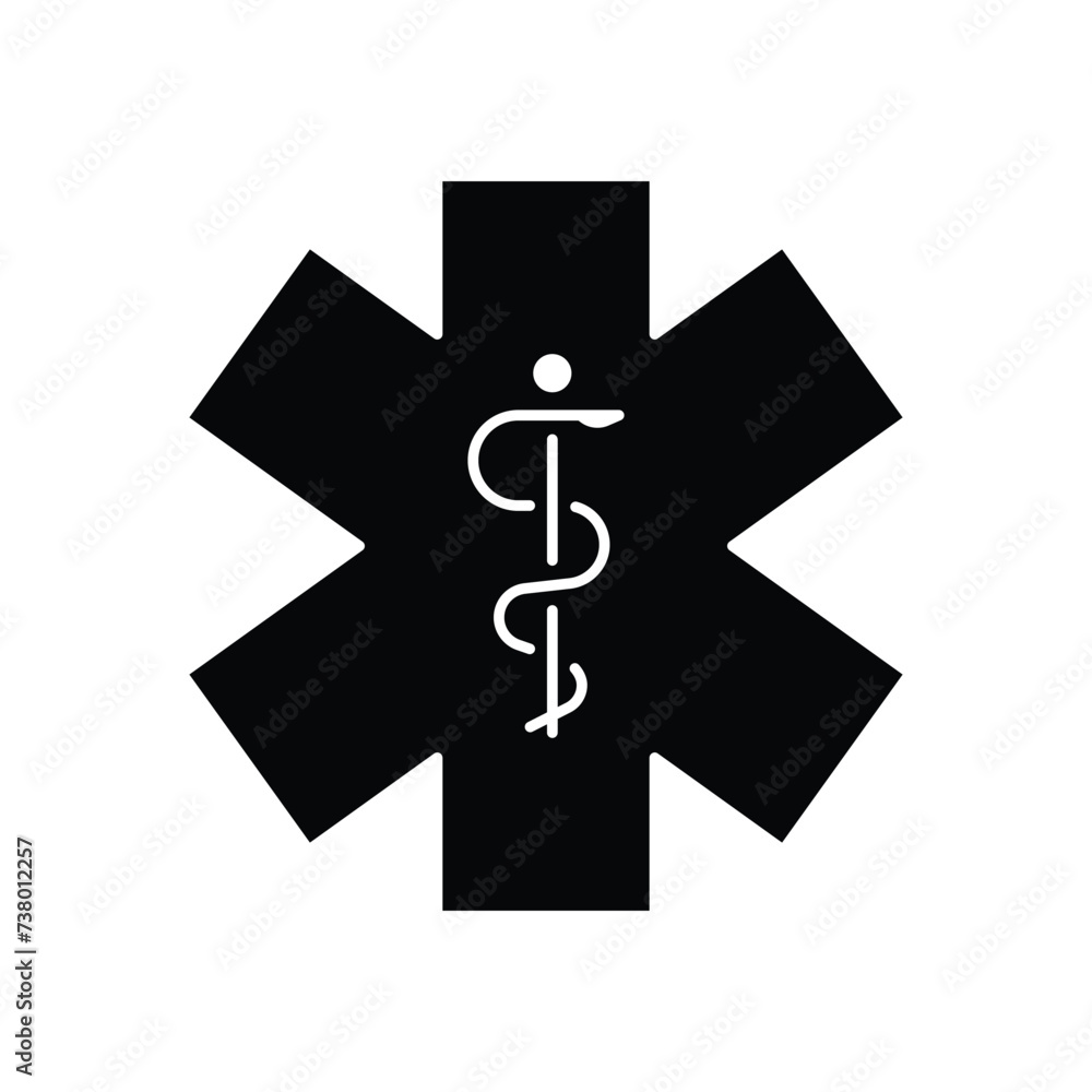 Emt Paramedic icon. Simple solid style. Ems, emergency, ambulance ...