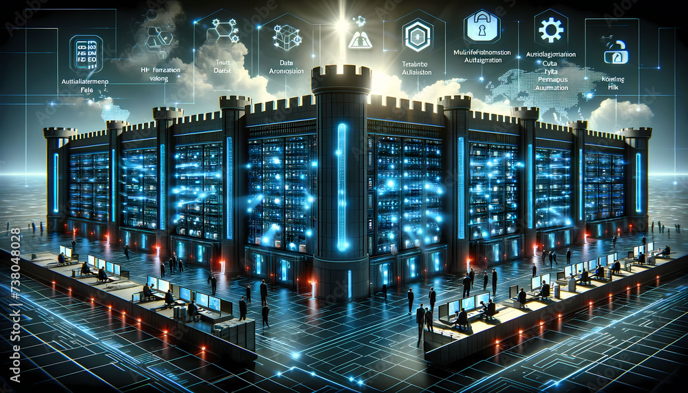 A secure data platform facility, fortified with cutting-edge ...