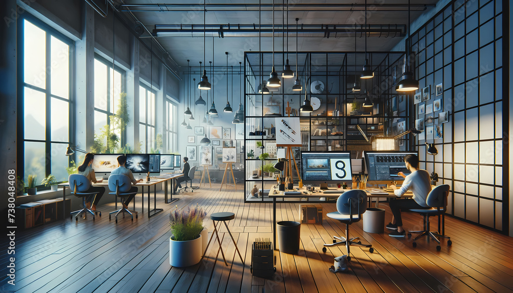 A creative studio reimagined for efficient workflow, blending the ...