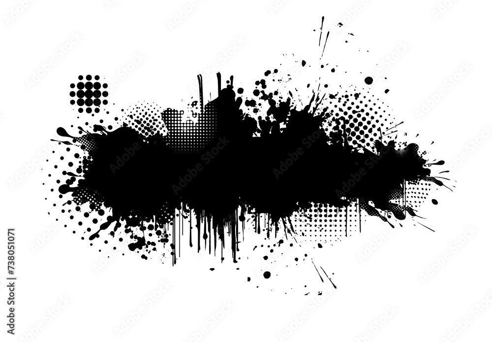 Abstract black blot object. hand drawing. Not AI, Vector illustration ...