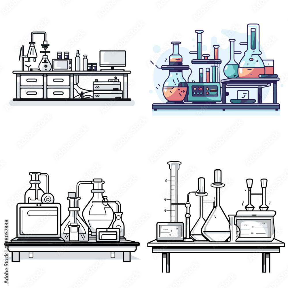 Chemical Lab Computers (Computers in a Chemistry Lab) simple minimalist ...