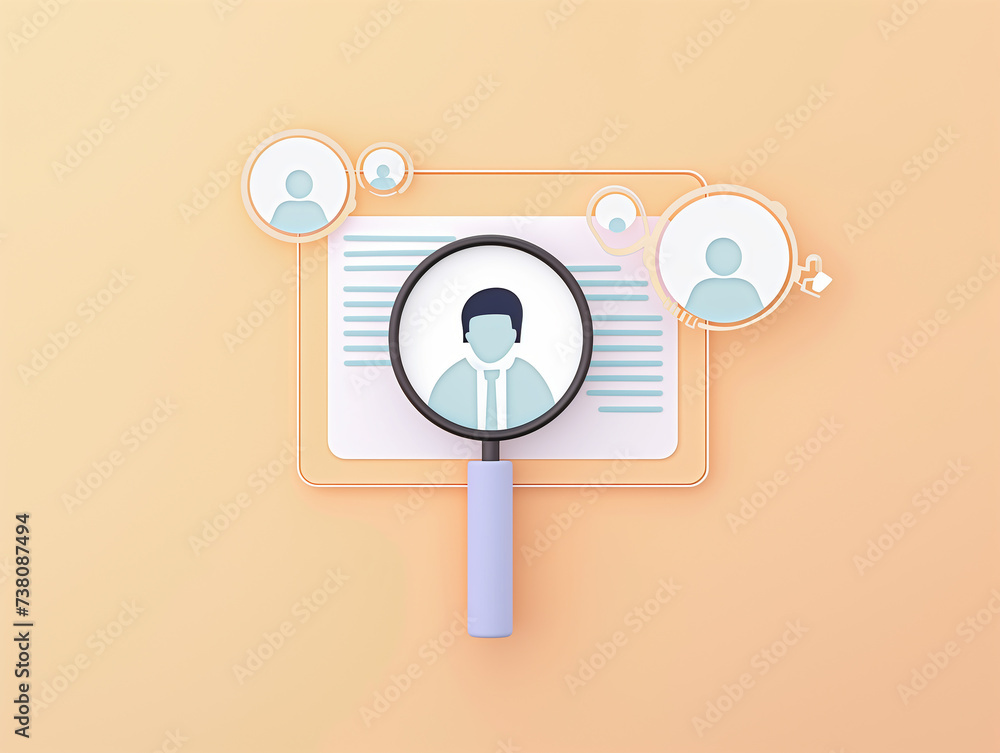 A illustration that represents an iconic image of finding the best job ...