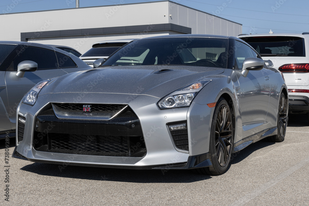 Nissan GT-R display at a dealership. Nissan offers the GT-R as a world ...