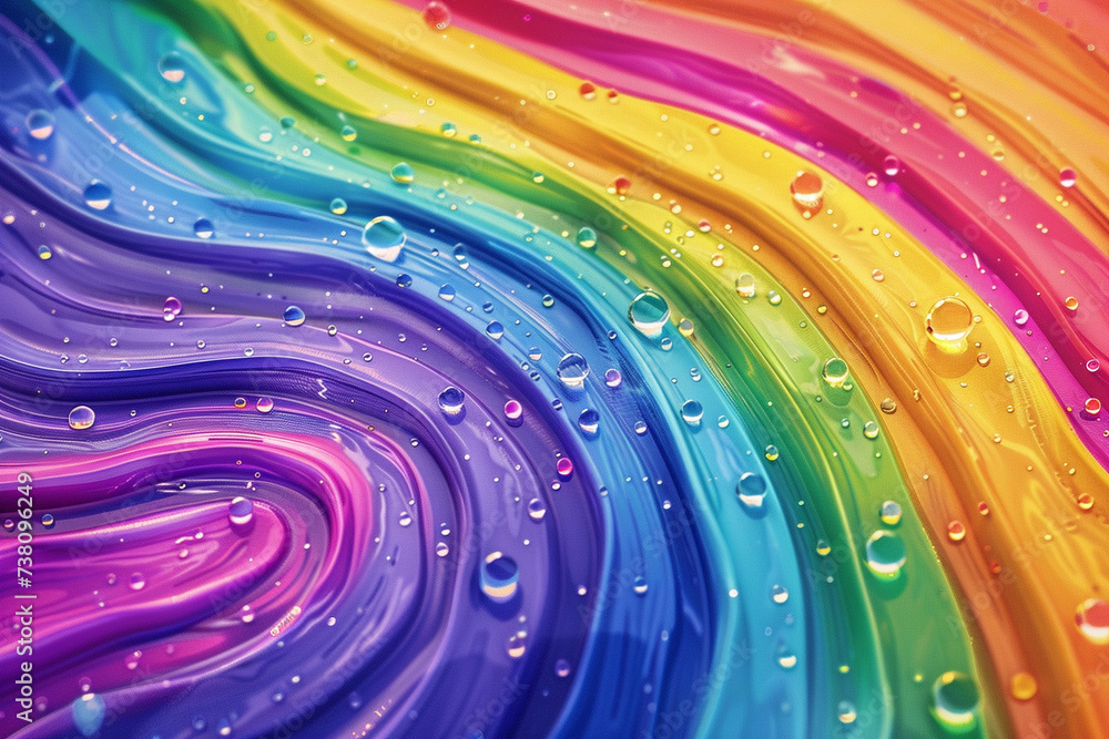 Craft an illustration that integrates the concept of rainbow and sweat ...