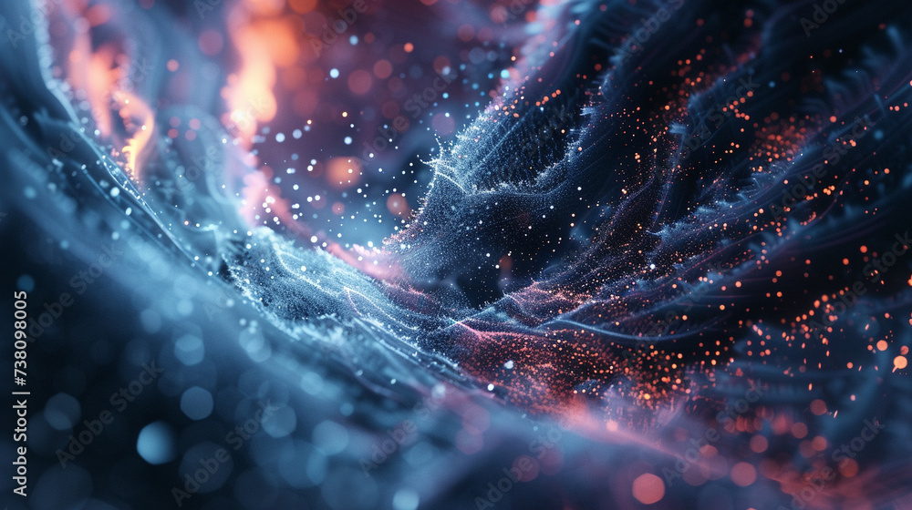 3D render that symbolizes the mysterious substance known as dark matter ...