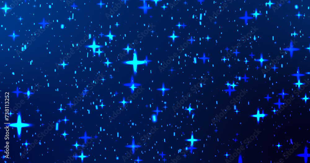 Floating shiny stars shimmering background. Award show concert dust ...
