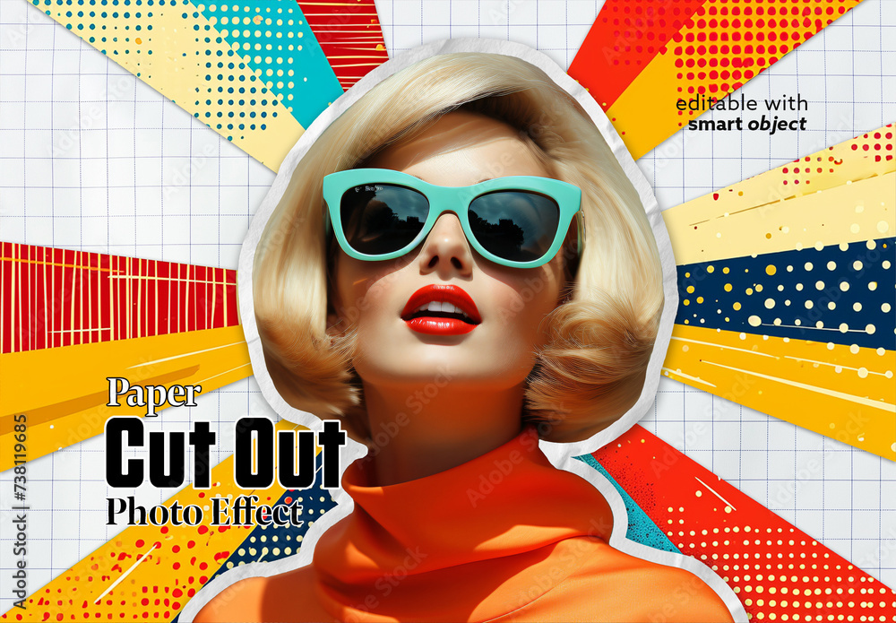 Paper Cut Out Effect. Some Elements are AI Generated Stock Template ...