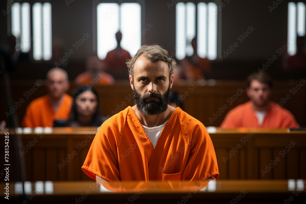 Poster, Foto Generative AI picture restricted freedom concept prisoner ...