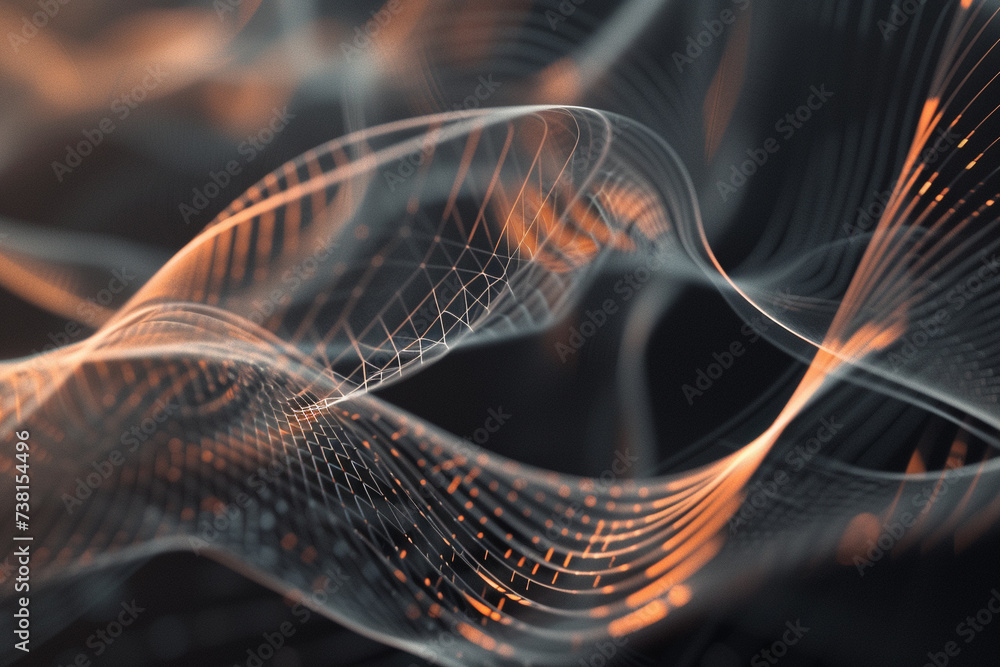 3D render that evokes the harmonious interplay and vibrational symphony ...
