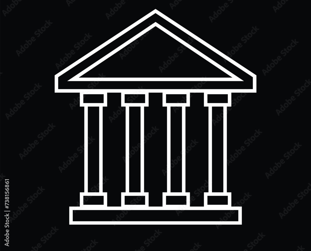 History line icon, outline vector sign, linear style pictogram isolated ...