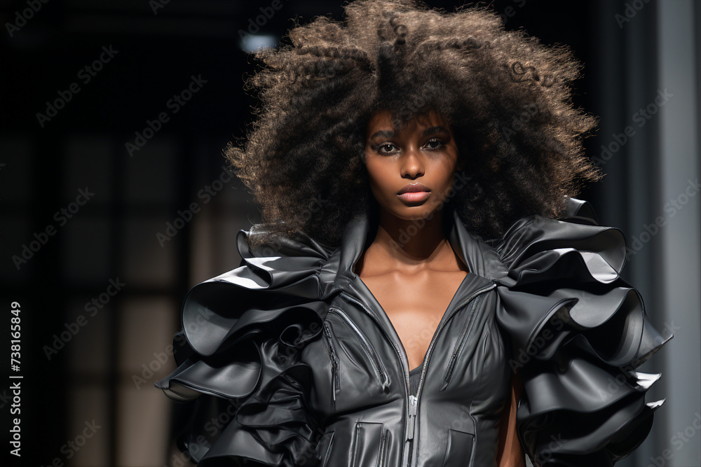 Generative AI picture of High fashion show with beautiful young male ...