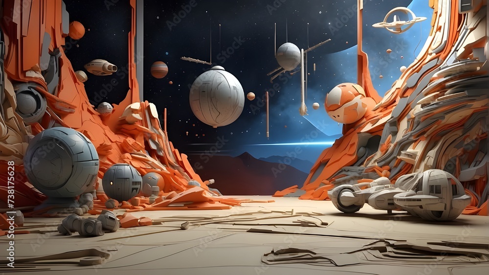 Abstract Star Wars Wallpaper in Futuristic Hues, Abstract Wallpaper ...