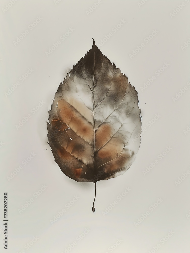 leaf shaped fading away poster ash death split two smoke olive skinned ...