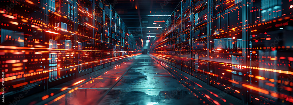 Futuristic Technology Retail Warehouse, Digitalization and ...