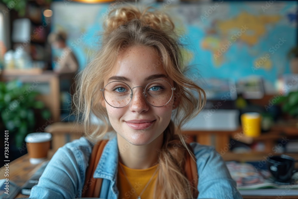 A stylish magazine mockup spread on a flat surface, enabling designers ...