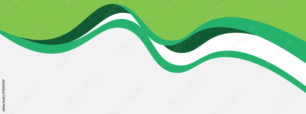 Abstract dark green gradient banner template with dynamic background ...