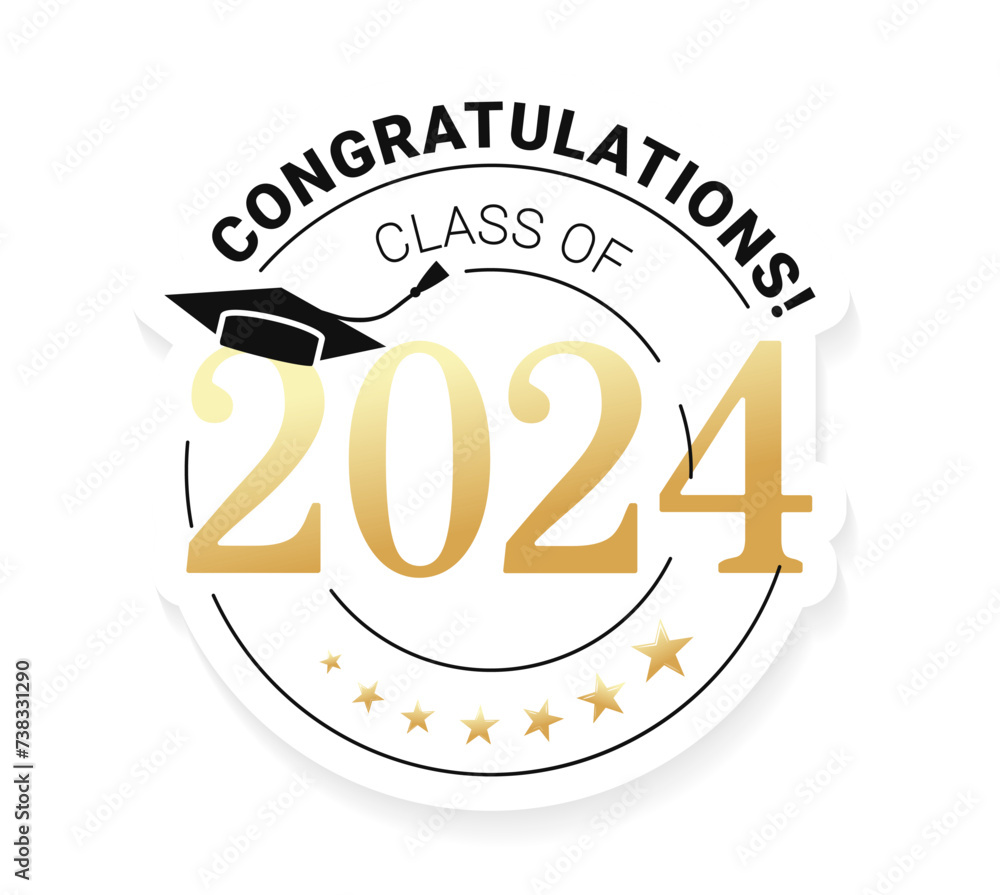Congratulations graduates class of 2024 with an academic cap in a ...