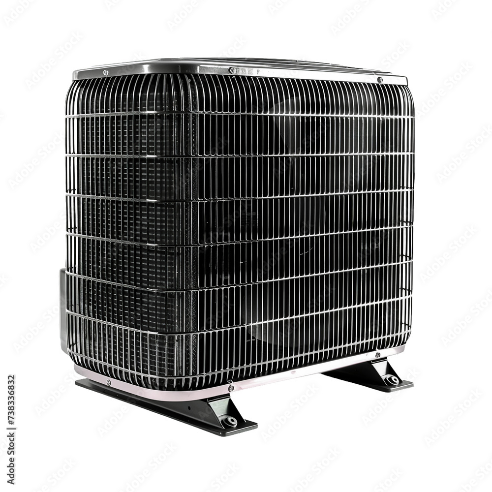 Air conditioner condenser coil, transparent background, isolated image ...