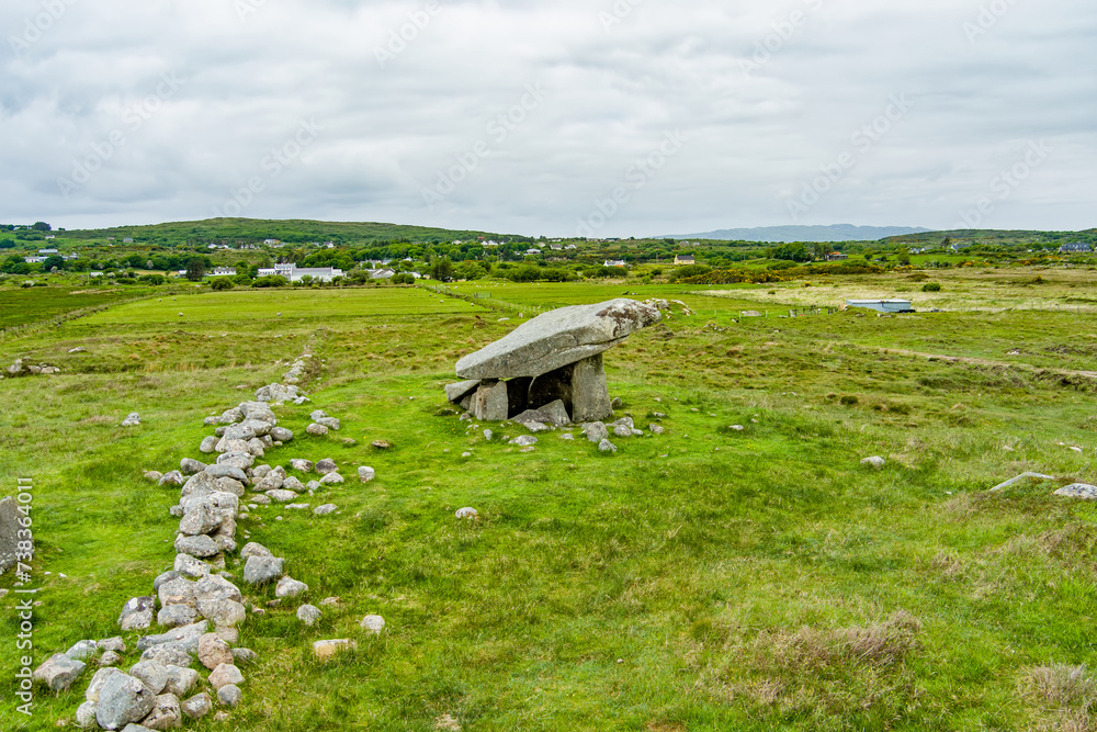 Kilclooney Dolmen, one of Ireland's portal-tombs or dolmens, located in ...