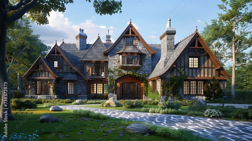 The home design architects are finalizing the house plan draft, client ...