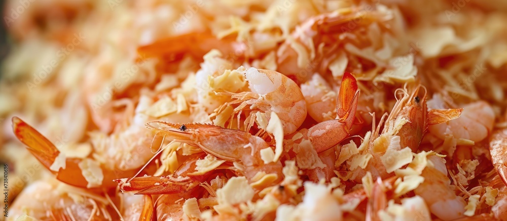 Dried shrimp shell serves as a raw material for chitin-chitosan, feed ...