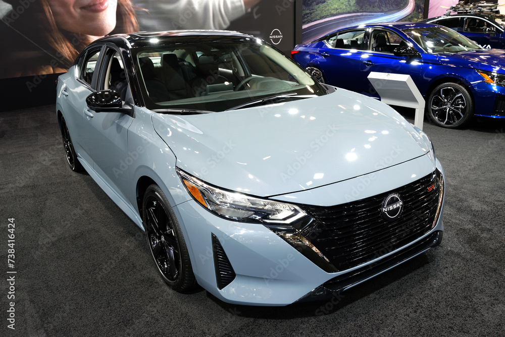 TORONTO-FEBRUARY 15, 2024: Nissan Sentra SR new car model for 2024 at ...