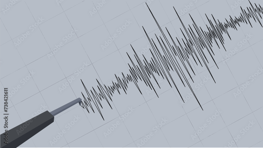 Detailed Graphical Representation of Earthquake Vibrations Captured on ...