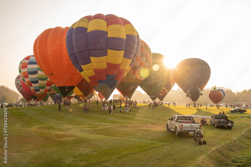 Chiang Rai, Thailand : February-14-2024 : International ballon fiesta ...