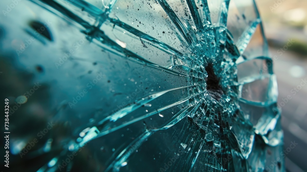 Broken crack glass window mirror wallpaper background Stock Photo ...