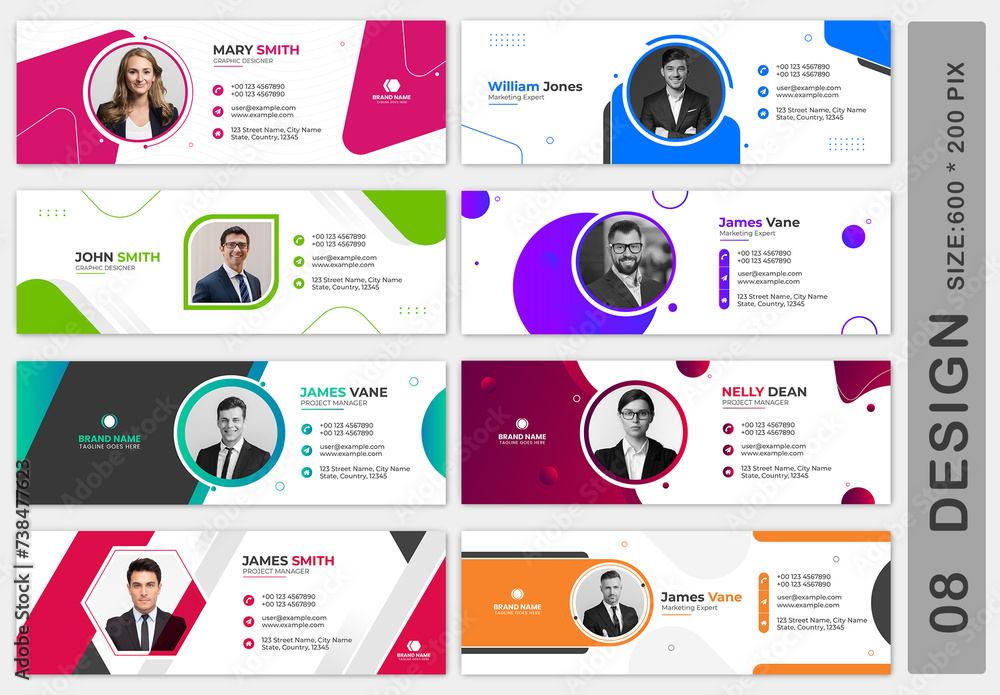 Creative Email Signature Template Stock Template | Adobe Stock