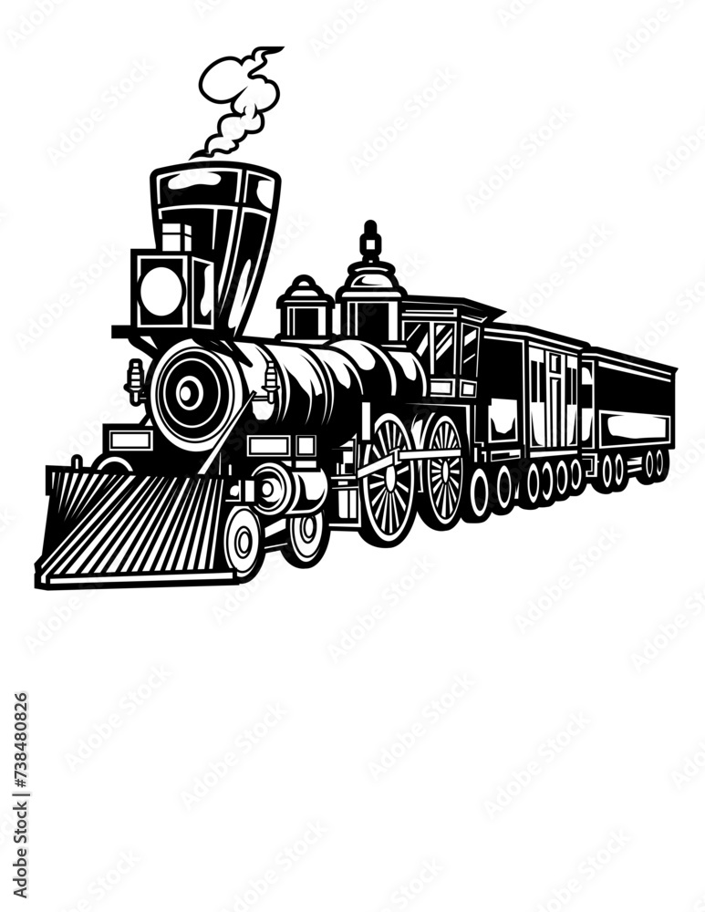 Vetor de Train svg | Old Vehicle Clipart| Ancient Transportation Cut ...