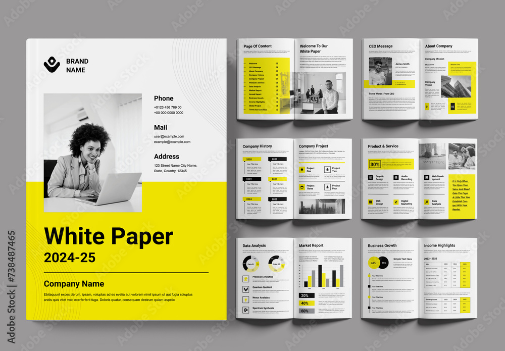White Paper Template Stock Template | Adobe Stock