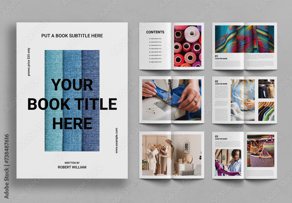 Book Layout Stock Template | Adobe Stock