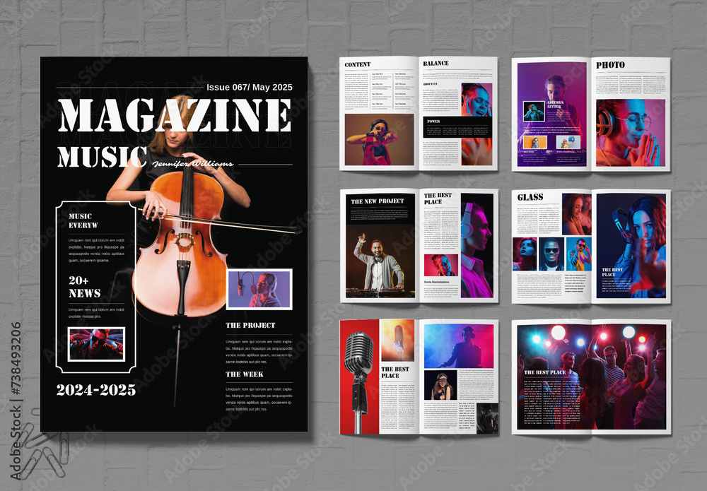Musica Magazine Template Stock Template | Adobe Stock