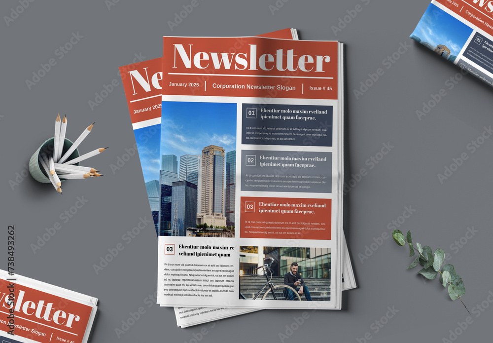 Newsletter Template Stock Template | Adobe Stock