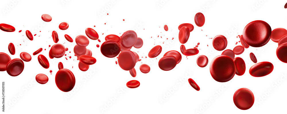 Dynamic red blood cells flowing in plasma, cut out Stock Photo | Adobe ...
